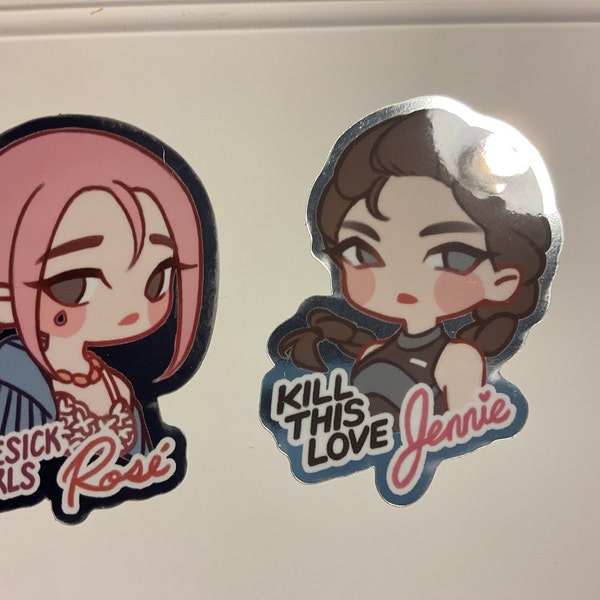 BLACKPINK Lovesick Girls Mirror Stickers / K-pop Laptop, Water Bottle ...