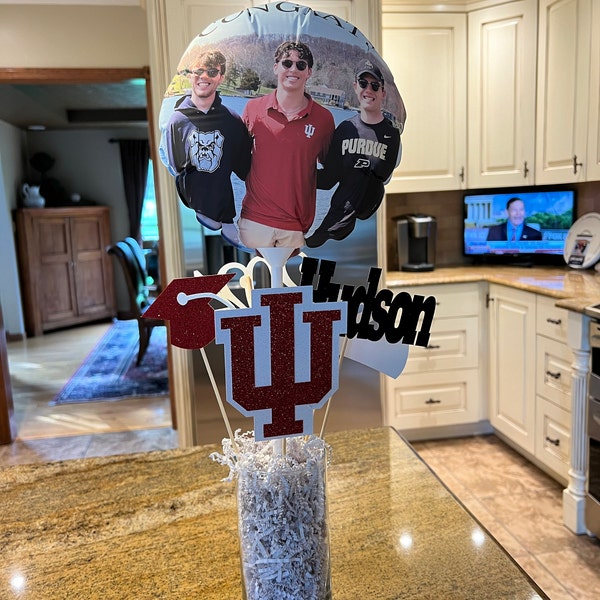 Graduation Centerpiece Stick 5 Piece Set, With Custom Logo and Name ...