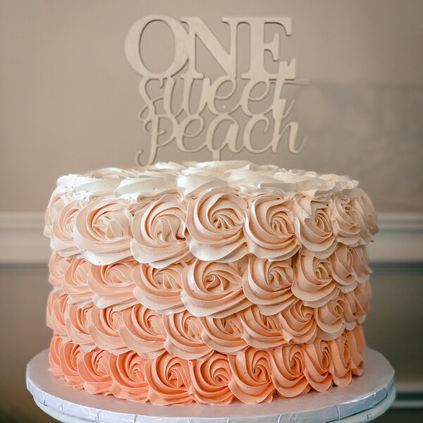 One Sweet Peach Cake Topper - Peach Cake Topper – First Birthday Cake ...