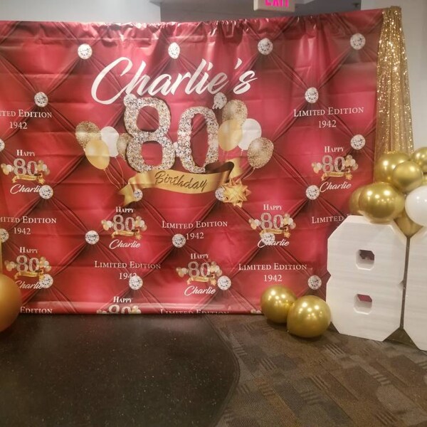 60th Birthday Step and Repeat 60th Birthday Backdrop 50th Birthday ...