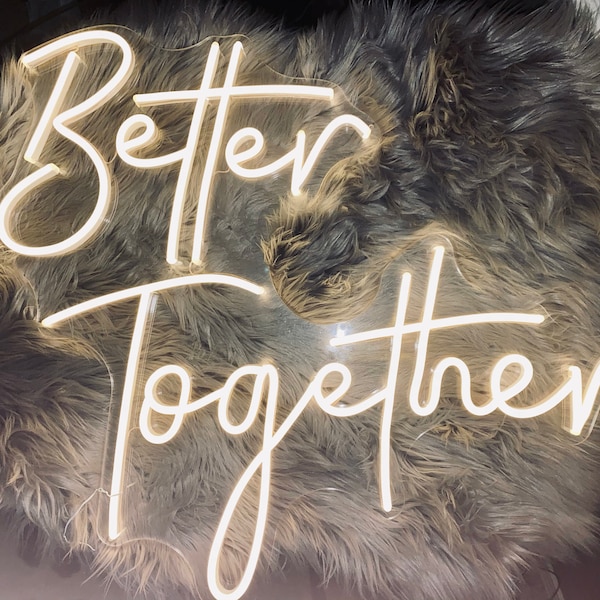 Custom Neon Sign丨better Together Neon Sign for Wedding- Neon Wedding ...