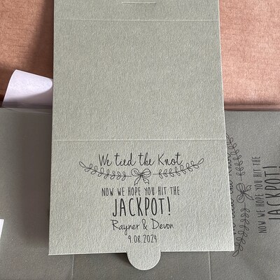 Wedding Favour Idea. Scratch Card Holder. Lottery Ticket Wallet ...