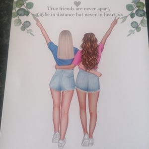 Personalised Best Friend Print, Best Friend Gift, Friendship Gift ...