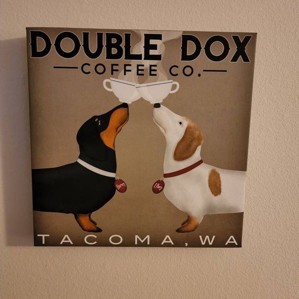 Custom DOUBLE DACHSHUND Wiener Dog Ginger Beer Brewing Company Graphic ...