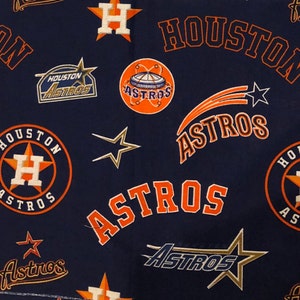 MLB HOUSTON ASTROS Hall of Fame Print Baseball 100% Cotton Fabric ...