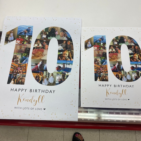 Custom 10th Birthday Gift, Number 10 Photo Collage, 10th Birthday Gift ...