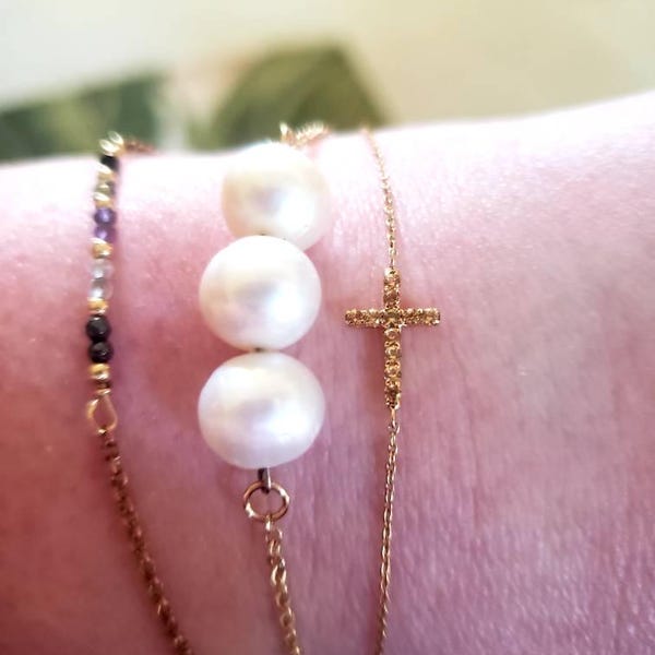 5 Set Diamond Band Ring, Interlocking Multi Bands Diamond Ring, Solid ...