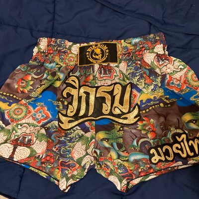 Suit Muay Boran Mongkhon With 2 Pra Jiad and Rope for Muay Thai Fighter ...