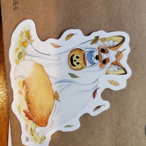 Spooky Ghost Hippo Sticker - Etsy