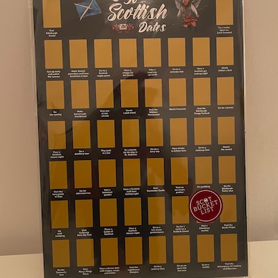 Scottish Castles Scratch off Bucket List Poster Edinburgh - Etsy