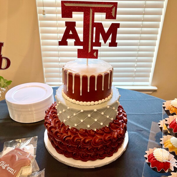 Aggies, Texas A&M Cake Topper, Aggies Cake Topper, Texas A/m Party ...