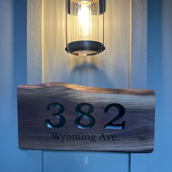 Personalized Walnut Name Sign: Rustic Live Edge Wood Decor - Etsy