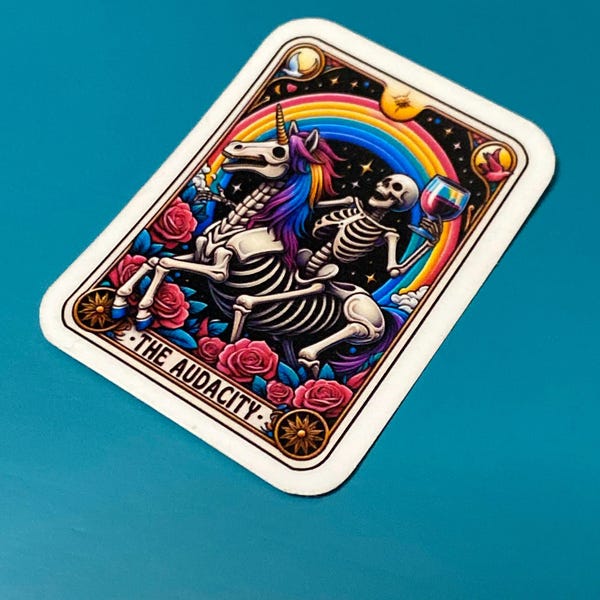 The Audacity Stickers, Funny Tarot Card Decals, Funny Mom Gift, Best ...