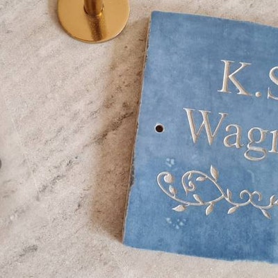 Rustic Handmade Deep Relief Engraved Natural Slate House Sign Plaque ...