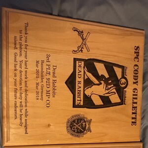 Army PCS/ETS Plaque USA Customized and Laser Engraved | Etsy