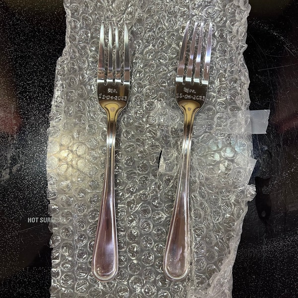 CUSTOM Forks-hand Stamped-personalized Forks -message of Choice ...