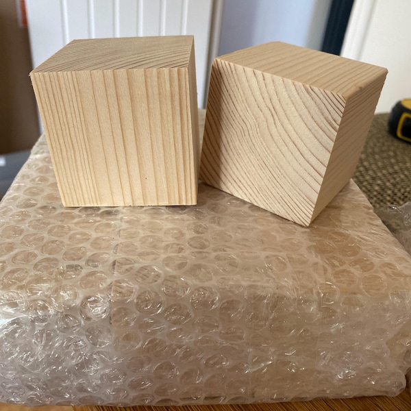 Wood Block, Display Plinth, Rustic Oak Cube, Carving Block, Door Stop ...