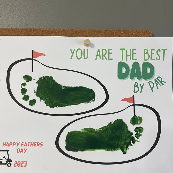 Dad Footprint Handprint Craft for Fathers Day Gift, Printable Kids ...