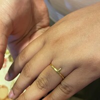 Sideway Initial Ring • Sterling Silver Ring • Stacking Ring • Custom Name Ring • Personalized ...