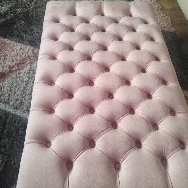 Handmade Thick Cushioned Square Chesterfield Footstool Footrest Coffee ...