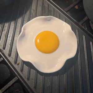 BIG Fried Egg Spoon Rest Handmade Ceramic Kitchen - Etsy