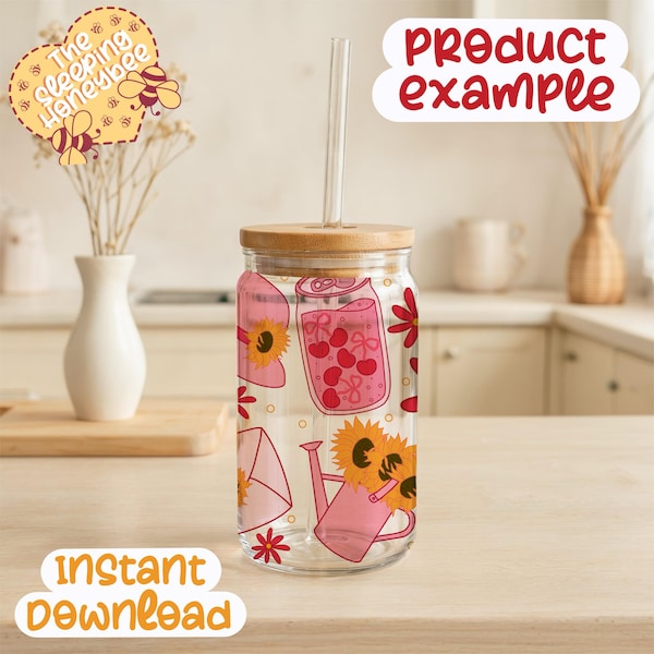 16oz Sipper Glass Can Mockup, 16oz Glass Beer Can Mockup, Printify POD ...