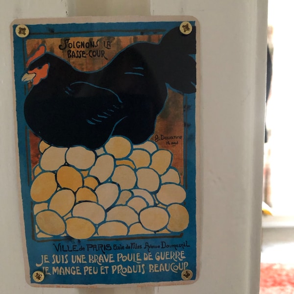 French Chicken Advert Vintage Enamel Metal TIN SIGN Wall Plaque - Etsy