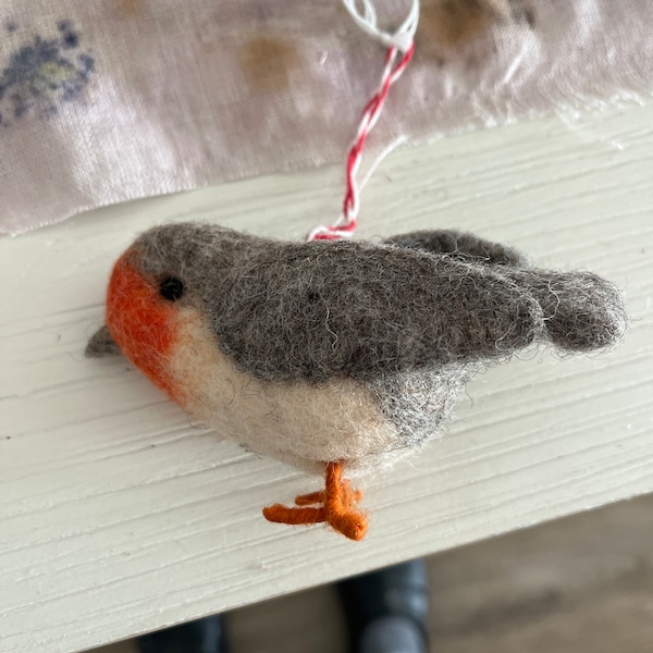 Tufted Bird Christmas Ornament - Fair Trade Robin Handmade in Nepal - Etsy