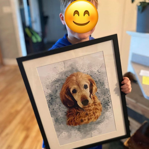 Custom Pet Memorial Portrait | Loss of Dog Gift | Pet Sympathy Art - Etsy
