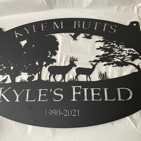 Metal WILDLIFE Sign With DEER TURKEY Sign , 4 Ft or 3ft Sign Customized ...