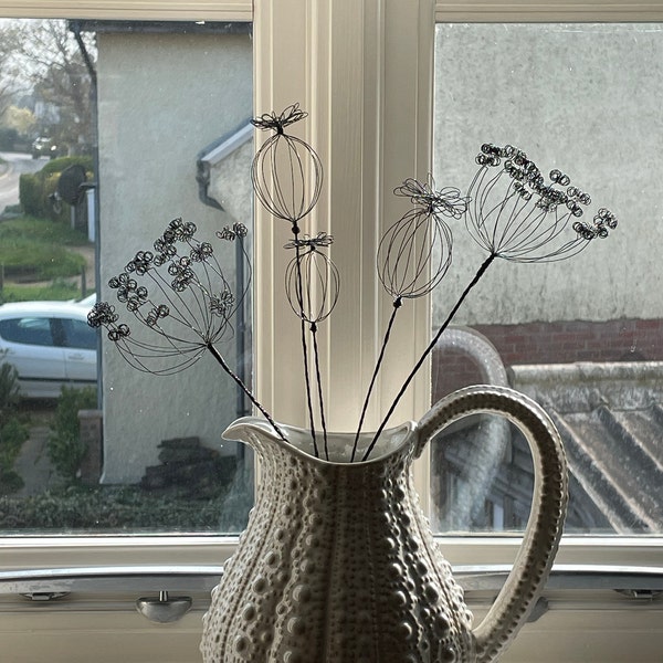Handmade Wire Allium-wire Flower-allium Sculpture-contemporary ...