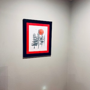 Screenprint Winter Cardinal Art Print Silkscreen Wall Art - Etsy