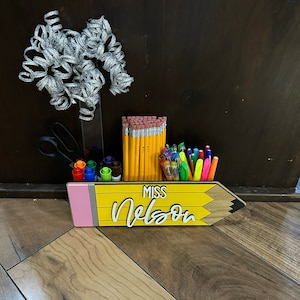 Personalized Teacher Desk Caddy, Teacher Gift - Etsy