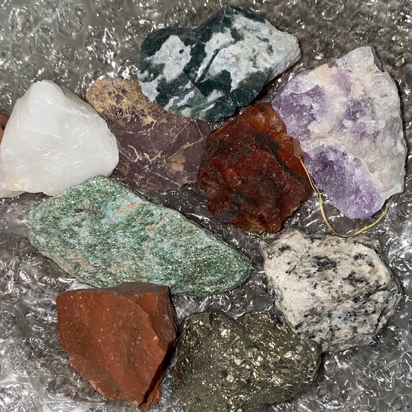 Raw Crystal Chunks 1 to 2 Assorted Crystals Bulk Rough Natural ...