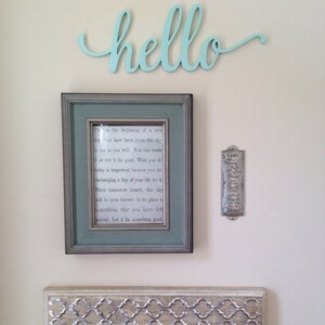 Hello Script Wood Sign wood Sign Art, Wooden Hello, Hello Sign, Laser ...