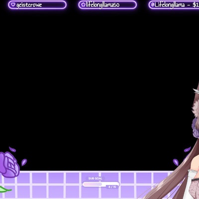 Twitch Animated Rainbow Webcam Border Frame / Stream Graphics / Kawaii ...