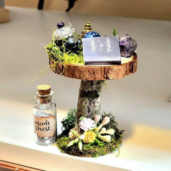 Fairy Table W/ Books & Potions, Fairy Spells and Potions Table, Fairy ...