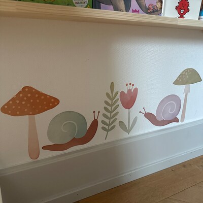 Woodland Mushroom Wall Decals Removable, Reusable Wall Stickers ...