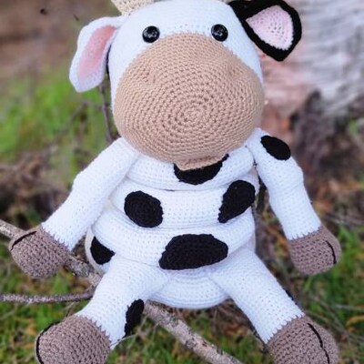 Cow Stacking Toy Crochet Pattern, Amigurumi Farm Animal Nursery ...