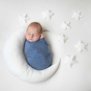 Suede Crescent Moon Pillow Props for Newborn Photography With - Etsy