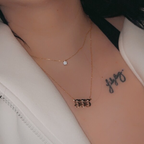 Angel Number 555 Silver Necklace - Etsy