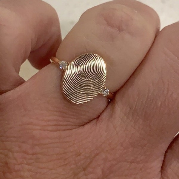 Personalized Fingerprint Jewelry Handmade Gift Women, Personalized ...