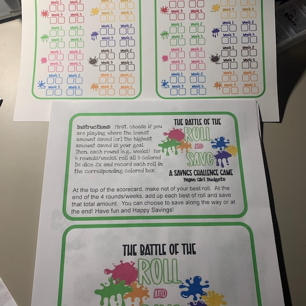 Savings Challenge Domino Draw Free Mini Domino Set Included Physical ...