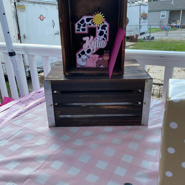 Pink Farm Party Decorations Paper Number no Wood Old Mcdonald Farm Farm ...