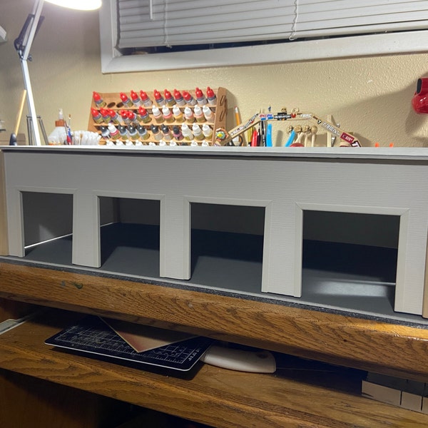 Handmade 1/24 1/25 Scale MDF Diorama: Semi Truck & Car Garage Model - Etsy