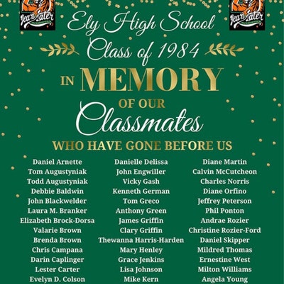 Memorial Board for Reunion in Memory of Classmates Sign Class Reunion ...