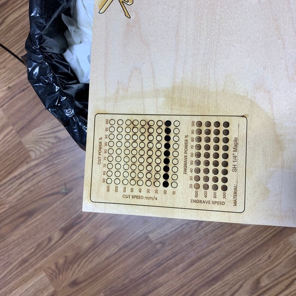 Laser Test Files Box Organizer Material Test V2 Storage Box