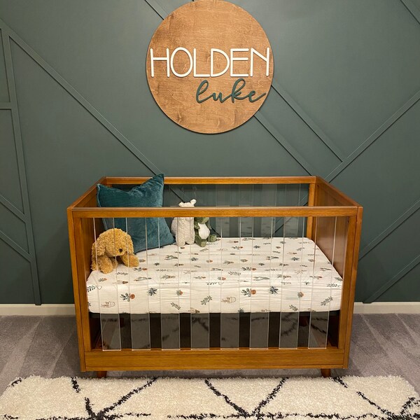 Wooden Name Sign | 3D Name Sign Wood | Round Plaque | Nursery Wall Art ...