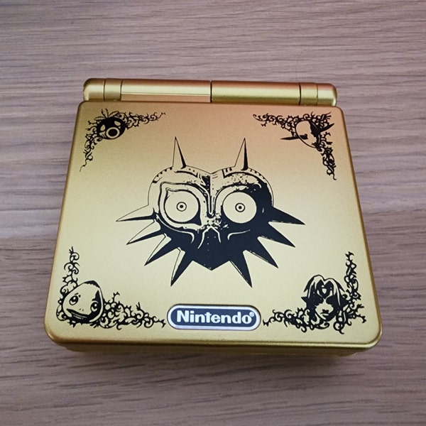 GBA SP Console Refurbished Gameboy Advance Zelda Gold Triforce Brighter ...