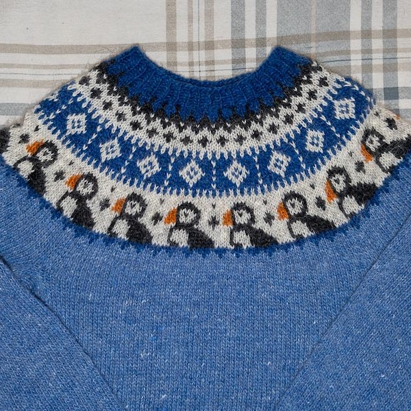 Puffin Birds Icelandic Lopapeysa Sweater Knitting Pattern PDF — Nordic ...